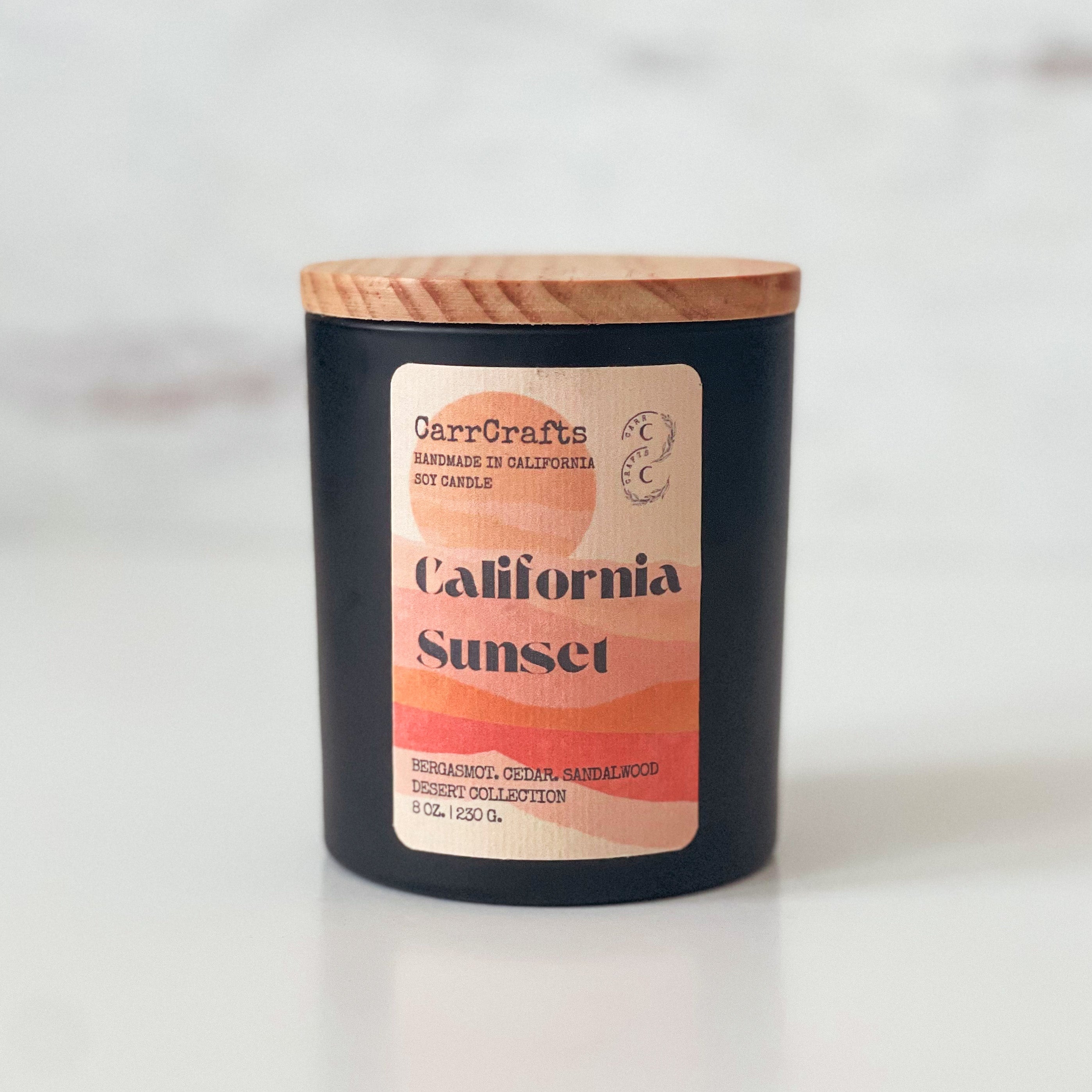 California Sunset Soy Candle – CarrCrafts